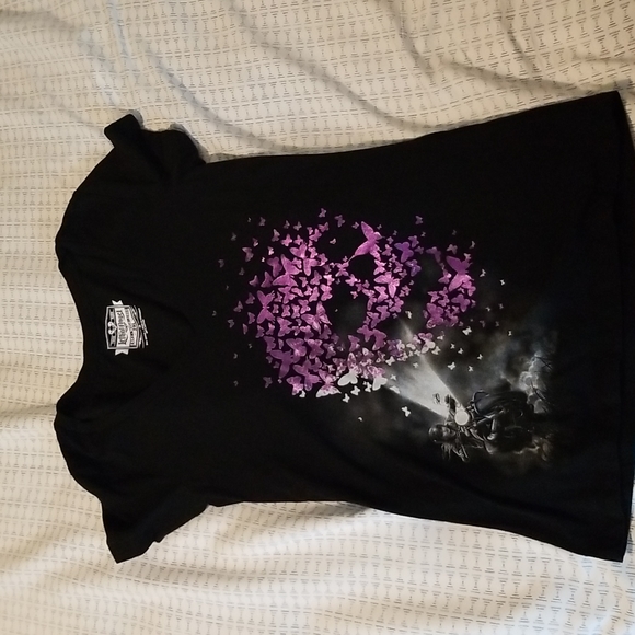 Lethal Angel | Tops | Lethal Angel Motorcycle And Butterflies Tee ...